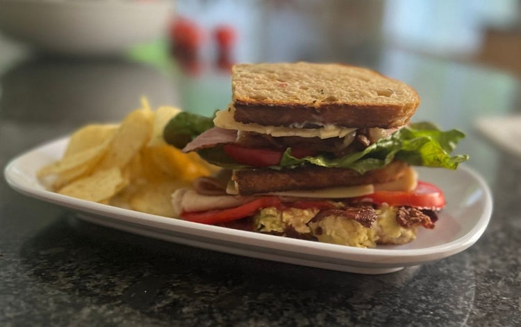 The California Club Sandwich on Abigail's Oven Garlic Rosemay – Abigail ...